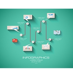 Infographic design template with gear chain Vector Image by DavidArts ...