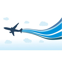 Flying airplane Royalty Free Vector Image - VectorStock
