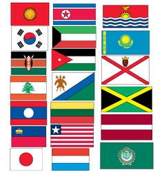 Flags of asia set Royalty Free Vector Image - VectorStock