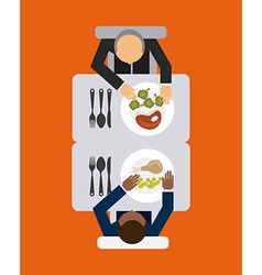Man eating chicken alone vector by iimages - Image #6007279 - VectorStock