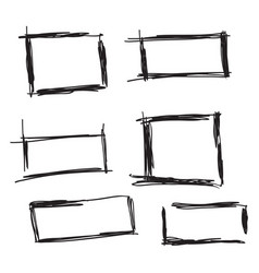 Graffiti rectangle grunge frame in blac Royalty Free Vector