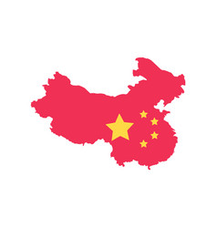 Asia mainland cartoon map with fauna species Vector Image