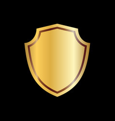 Golden shield and laurel wreath retro design 02 Vector Image