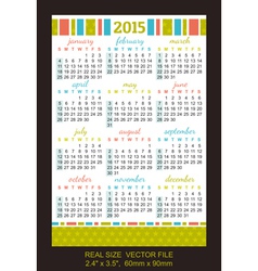 2015 calendar Royalty Free Vector Image - VectorStock