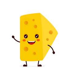 Happy cartoon cheese man Royalty Free Vector Image