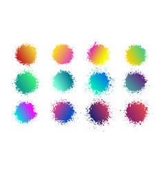 Color splatter colorful paint splash bright Vector Image