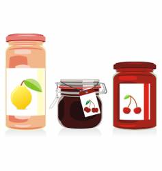 Strawberry jam ads design template Royalty Free Vector Image