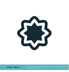 Allah and muhammad arabic letter icon logo Vector Image