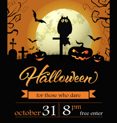 Happy halloween party template Royalty Free Vector Image