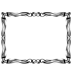 Rope knot frame black and white isolated Vector Image