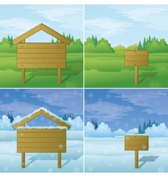 Directions sign post Royalty Free Vector Image