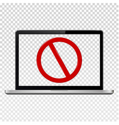 No sign isolated on transparent background Vector Image