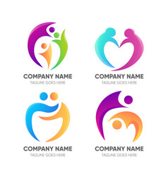 Community colorful logo template Royalty Free Vector Image
