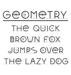 Line geometric font design abstract modern Vector Image