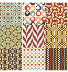 Retro patterns set Royalty Free Vector Image - VectorStock