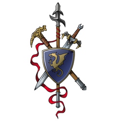 Heraldic elements collection Royalty Free Vector Image