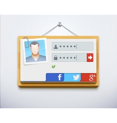 Orange user login page Royalty Free Vector Image