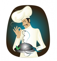 French baker cartoon Royalty Free Vector Image