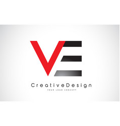 Ve v e letter logo design creative icon modern Vector Image