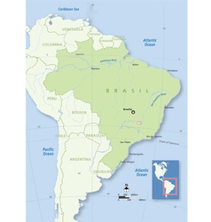 World map with climate zones equator and tropic Vector Image