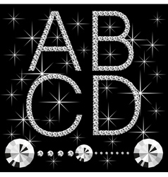 Diamond alphabetic letters Royalty Free Vector Image