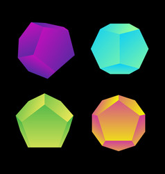 Platonic solids Royalty Free Vector Image - VectorStock