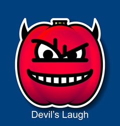 Evil laugh emoticon Royalty Free Vector Image - VectorStock