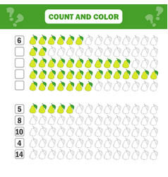 Math educational game for children counting Vector Image