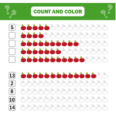 Math educational game for children counting Vector Image