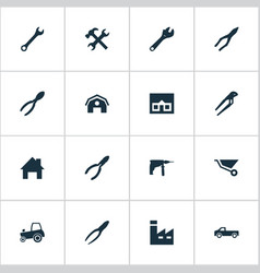 100 construction icons Royalty Free Vector Image
