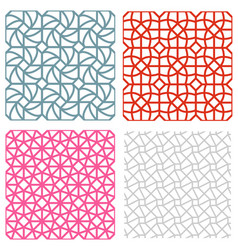 Seamless mesh line pattern in korean style Vector Image