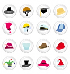 Hat icon set simple style Royalty Free Vector Image