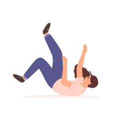 Cartoon sad skater falling of his skateboard Vector Image