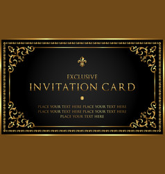 Exclusive invitation card Royalty Free Vector Image