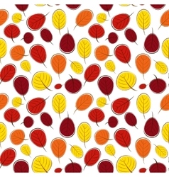 Autumn leaves seamless pattern background Vector Image