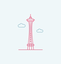 Space needle Royalty Free Vector Image - VectorStock