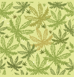 Marijuana leaf seamless pattern Royalty Free Vector Image
