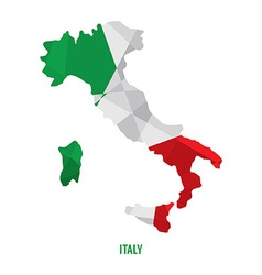 Map italy with regions and name labels Royalty Free Vector