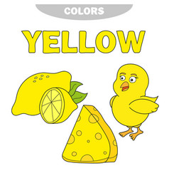 Yellow learn the color of primary Royalty Free Vector Image