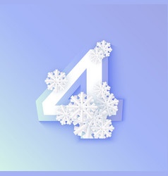 3d number four Royalty Free Vector Image - VectorStock