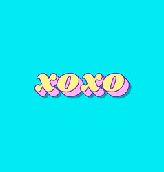Pink xoxo neon word Royalty Free Vector Image - VectorStock