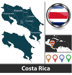 Costa rica cartoon doodle funny local design Vector Image