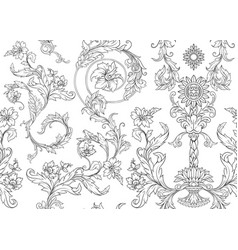 Seamless pattern in baroque rococo victorian Vector Image