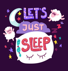 Time to sleep banner template Royalty Free Vector Image