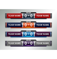 Soccer and football scoreboard template Royalty Free Vector