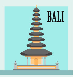 Bedugul bali Royalty Free Vector Image - VectorStock
