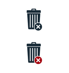 Trash bin logo design template Royalty Free Vector Image