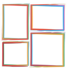 Colorful sticker frame set Royalty Free Vector Image
