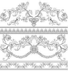 Seamless pattern in baroque rococo victorian Vector Image