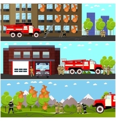 Poster for firefighter department design template Vector Image